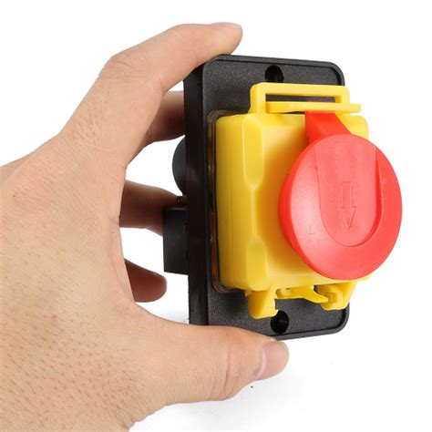 250V 15A KJD18 Switch 5 Pin Momentary Push Button Capa protetora à