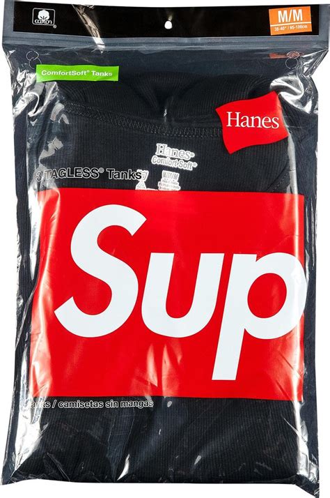 Buy Supreme X Hanes Tagless Tank Tops 3 Pack Black Ss21a41 Black