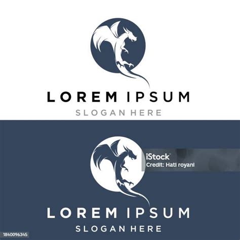 드래곤 로고 아이콘입니다 고대 신화의 뱀 상징입니다 신화적인 짐승 기호입니다 벡터 일러스트 레이 션입니다 개념에 대한 스톡 벡터 아트 및 기타 이미지 Istock