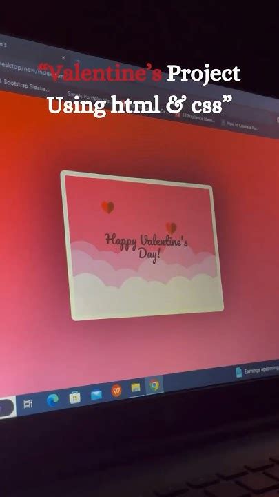 Valentines Project Using Html And Css 💗viral Youtubeshorts Shorts Youtube