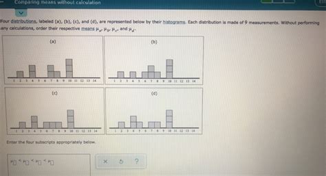solved comparing means without calculation four
