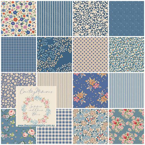 Tilda Creating Memories Summer And Ocean Blues Woven Fabric Collection