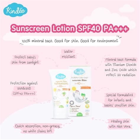Kindee Organic Sunscreen Sunblock Lotion Spf 40 Pa 6m Shopee Singapore