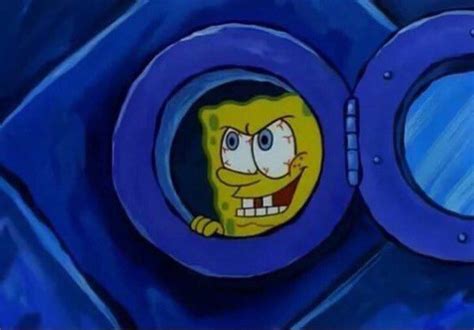 Spongebob Looking Through The Hole In An Object