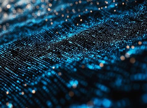 A Glowing Wave Of Binary Code Represents The Flow Of Abstract Digital