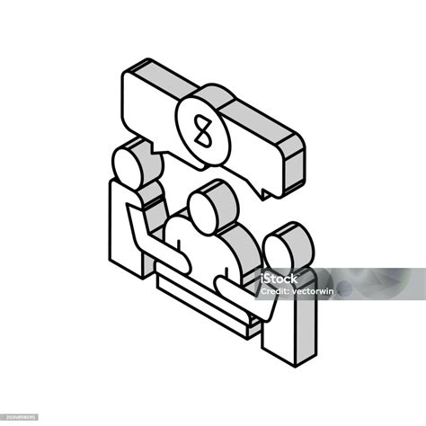 주주 비즈니스 회의 및 토론 등각 투영 아이콘 벡터 일러스트 레이 션 계산함에 대한 스톡 벡터 아트 및 기타 이미지 계산함