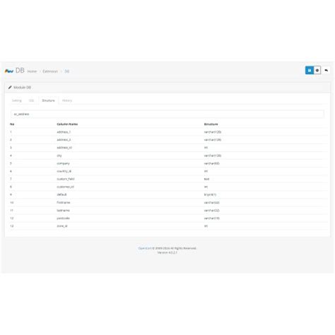 Opencart Simple Database Manager