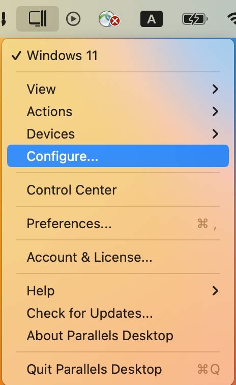 Kb Parallels How To Get To Your Virtual Machine S Configuration