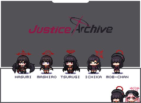 Koharu Hasumi Ichika Justice Task Force Member Tsurugi And 1 More Blue Archive Drawn By