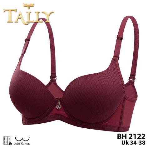Tally Bra Ada Kawat Busa Sedang Bahan Katun Pori Cup B Kait 2 Bh 2122