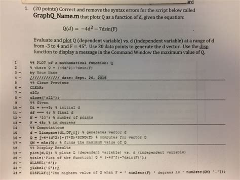 Solved 1 Please Answer Fast And Please Use Mathlab And