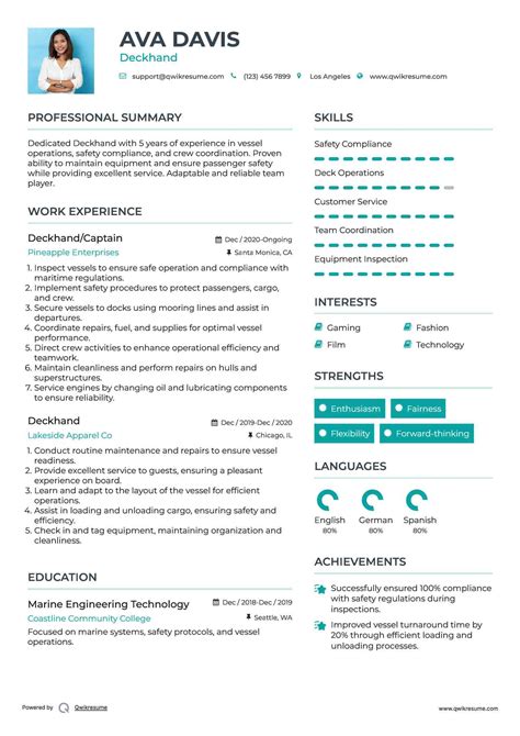10 Deckhand Resume Samples And Templates For 2025