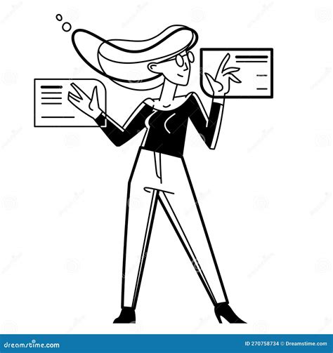 Data Systematization Collecting And Analyzing Information Woman Intellectual Worker Making