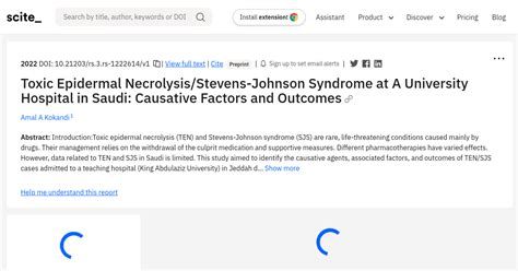 Toxic Epidermal Necrolysisstevens Johnson Syndrome At A University