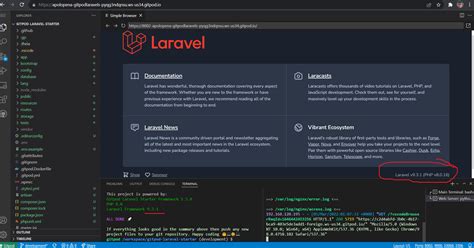 laravel 9 support · issue 206 · apolopena gitpod laravel starter · github