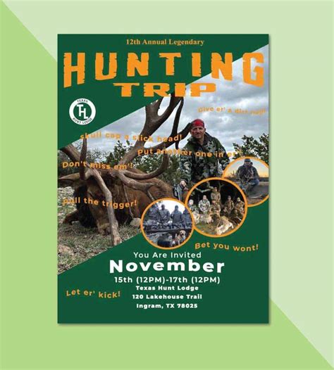 Entry 397 By Mustafizdsinx For 11th Annual Hunting Trip Flyer Design