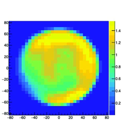 Example Of A Measurement Of Non Uniformity Of PMT Gain To Be Used For