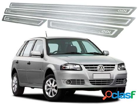 Soleira de porta volkswagen gol g2 e g4 4p em aço inox escovado