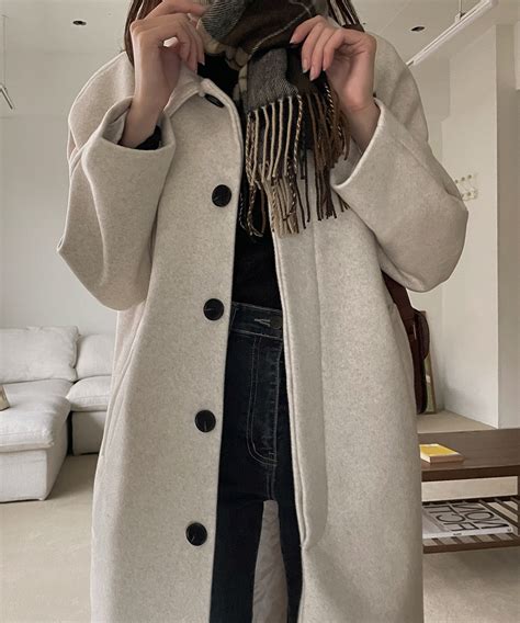 로앤멜로우 울603온스누빔기획특가 백화점 퀄리티 안감 누빔 히든 싱글 롱코트