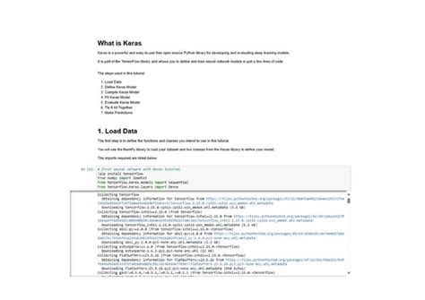 Tutorial For Deep Learning Project With Keras Ppt