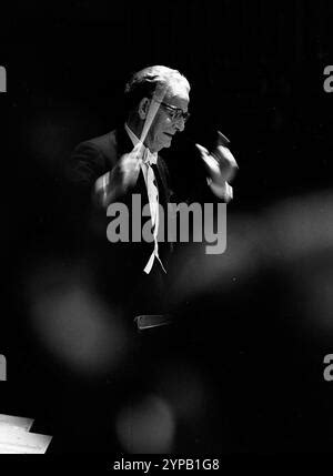 Swiss Composer Frank Martin Conducting An Orchestra At The Teatro Odeón