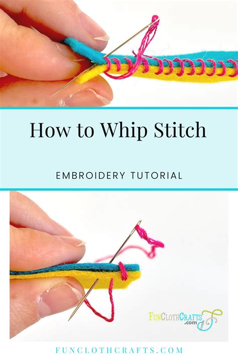 How To Whip Stitch Embroidery Tutorial Felt Crafts Patterns