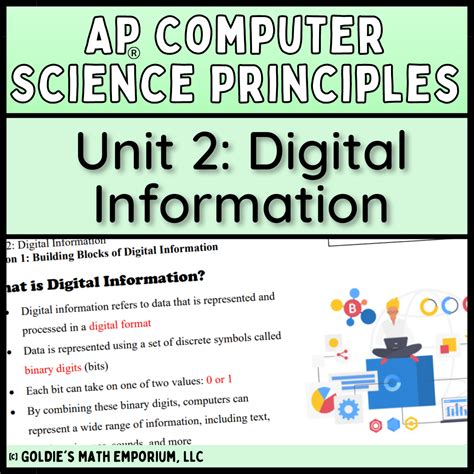 Ap® Computer Science Principles Goldies Math Emporium