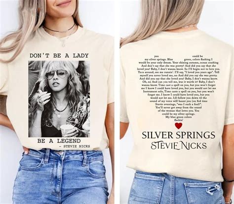 Dont Be A Lady Be A Legend T Vintage Stevie Nicks T Stevei Nicks
