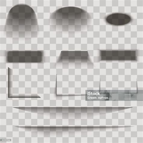 타원 및 상자 그림자 체크 무늬 배경에서 분리 하는 부드러운 가장자리와 투명 하 게 설정 합니다 벡터입니다 가격표에 대한 스톡 벡터 아트 및 기타 이미지 Istock