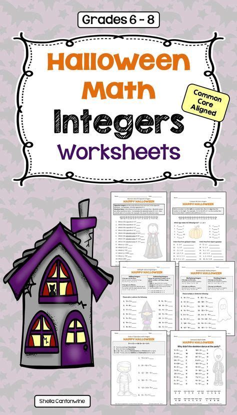 Halloween Integers Worksheet Spooky Math Fun For All Ages