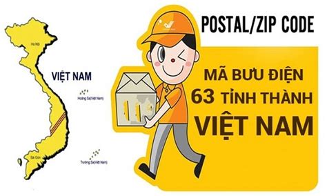 Mã Bưu Chính ZIP Postal Code 63 Tỉnh Thành Việt Nam 2023