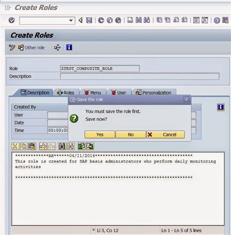 Sap Composite Role Creation