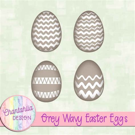 Grey Wavy Easter Eggs