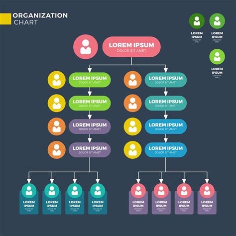Business Organizational Structure Vector Hierarchy Chart By Microvector Thehungryjpeg