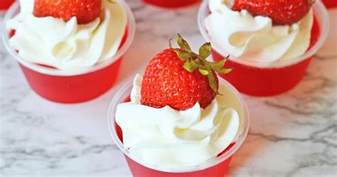 Strawberry Whipped Cream Vodka Jello Shots Punchfork