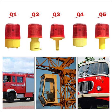 4 Types 3 Leds Solar Powered Traffic Warning Light Grandado