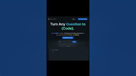 turn any question into code using blackbox ai youtube