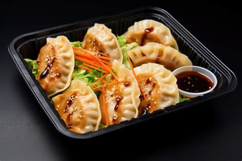 Premium Ai Image Delivery Or Takeaway Of Asian Cuisine Including