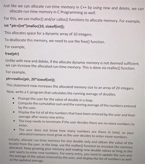 Solved Just Like We Can Allocate Run Time Memory In C By