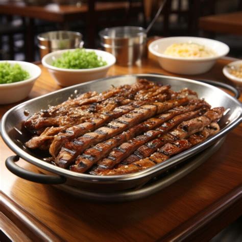 Gogi Gui Koreanstyle Grilled Meat Dishes Like Samgyeopsal Pork Belly Or