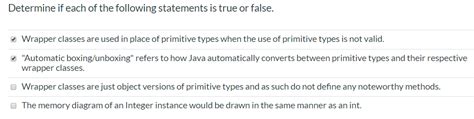 Solved Determine If Each Of The Following Statements Is True Chegg