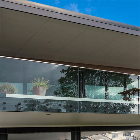 Clear Glass Railing Black Hardware Patch Fitting Glass Railing China