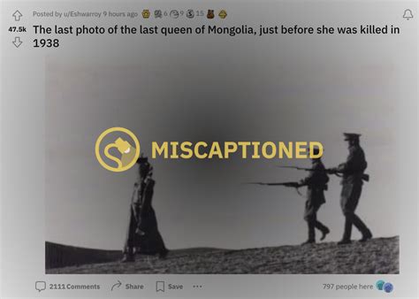 Does Photo Show Last Queen Of Mongolia Before Execution
