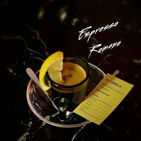 Bibcoffee Espresso With 🍋 에스프레소에 레몬을 넣은 것을 ‘ Espresso Romano 라고