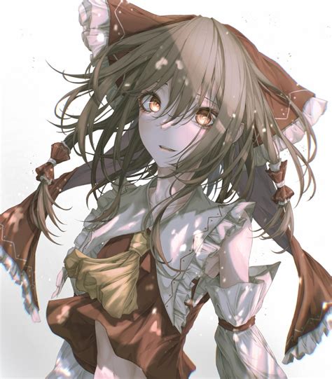 Safebooru 1girl Absurdres Ascot Blush Bow Brown Hair Collarbone