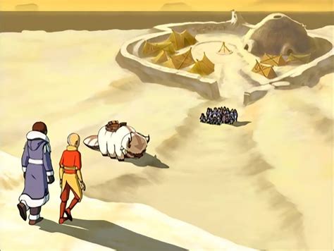 Aang And Katara Walking Back To The Southern Water Tribe Village