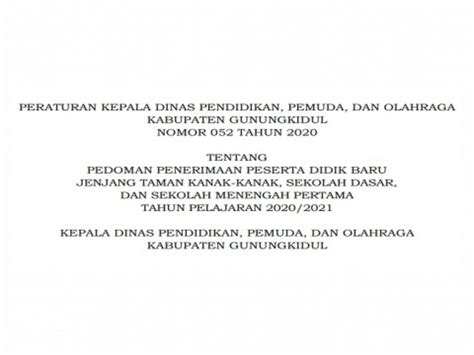 PERKADIS PPDB TAHUN TTDE