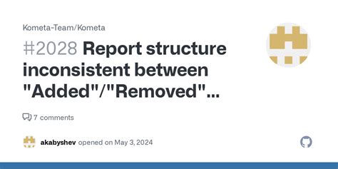 Report Structure Inconsistent Between Addedremoved And Missing