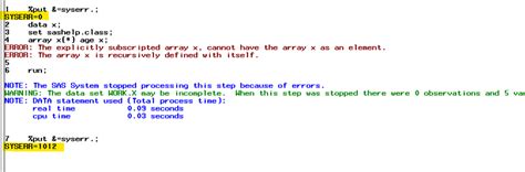 Sas Binary Macro Variable If Error Occurred Sas Support Communities