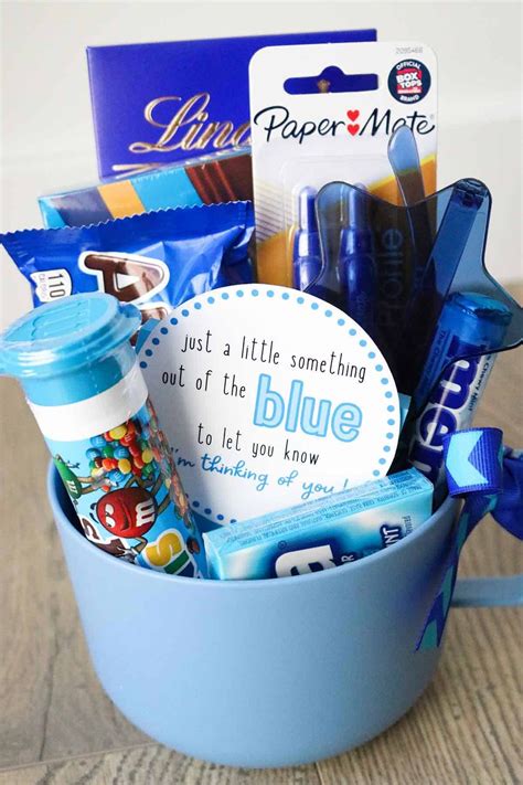 Diy Blue T Basket Ideas And Free Printable T Tags T